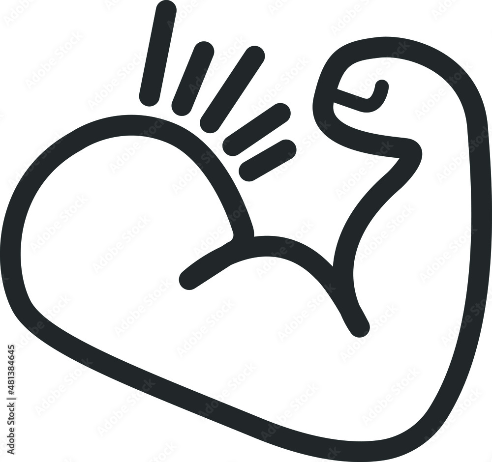 Arm power icon, power symbol, bodybuilder arm sign vector Stock Vector ...