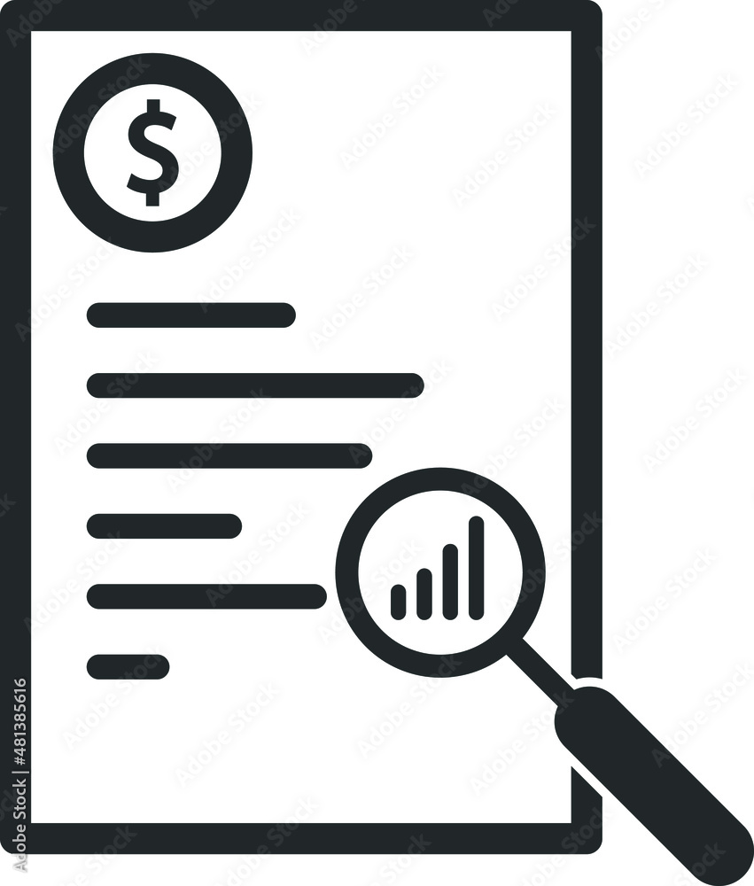 Project cost estimate symbol icon Stock Vector | Adobe Stock