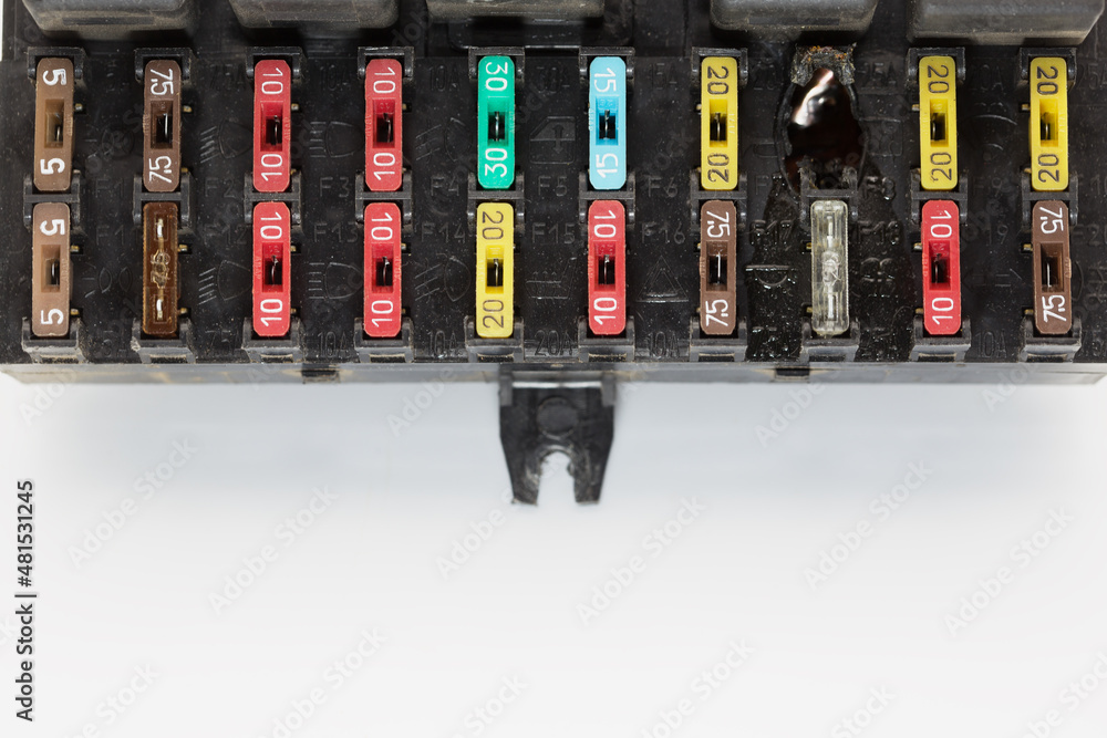 Blown fuse in the car mounting block. On the body of the unit, the ...