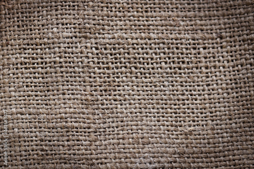 Vintage brown jute fabric texture. Rustic fabric. Texture for ...