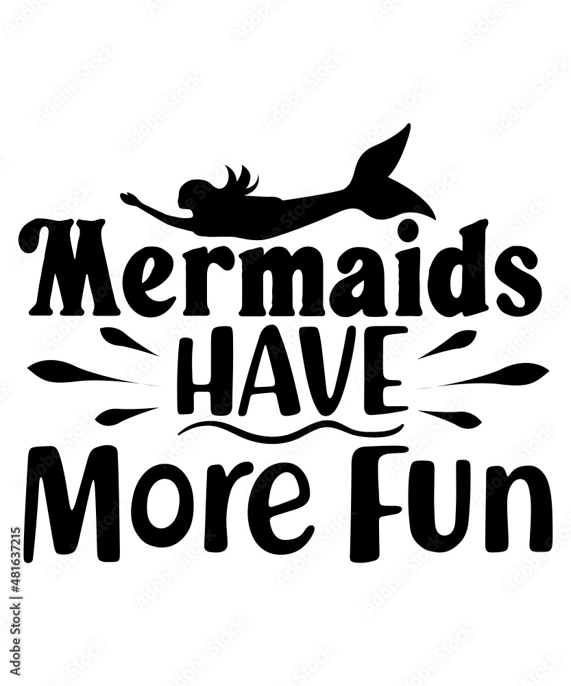 Mermaid SVG Bundle Mermaid Silhouette Mermaid Vector Mermaid Cut file ...