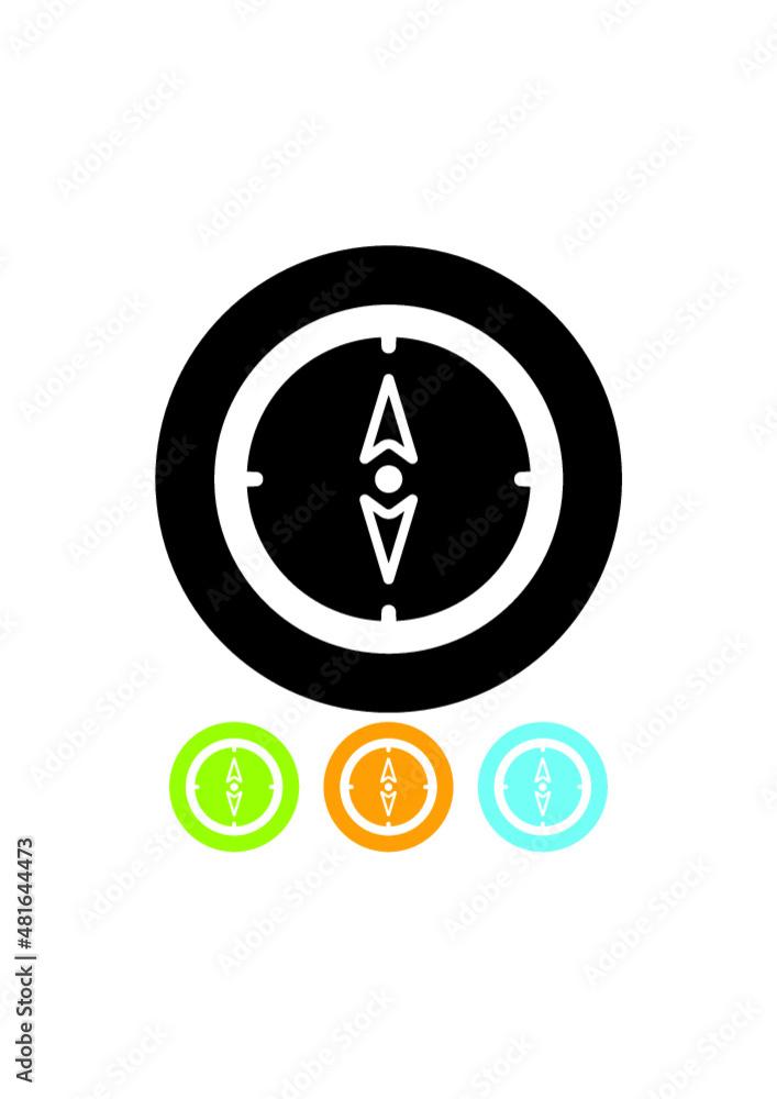 North and South. Vector compass icon Stock Vector | Adobe Stock