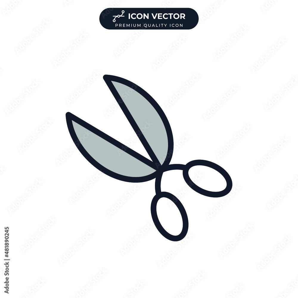 Scissors icon symbol template for graphic and web design collection ...