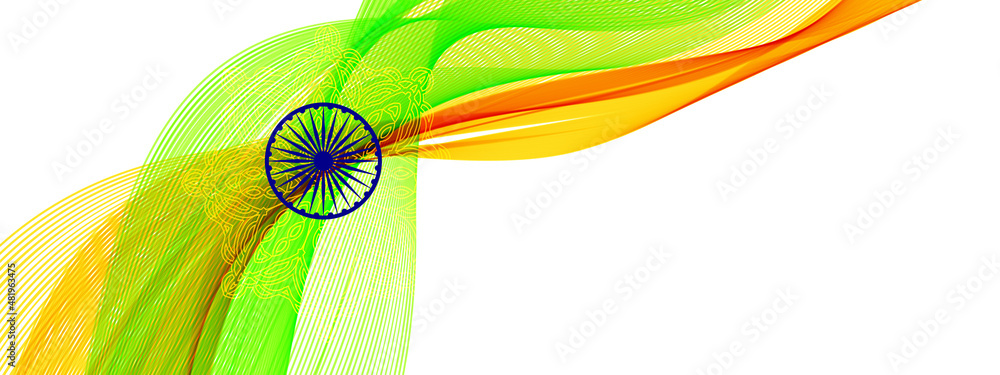 Abstract indian flag banner pattern design Stock Vector | Adobe Stock