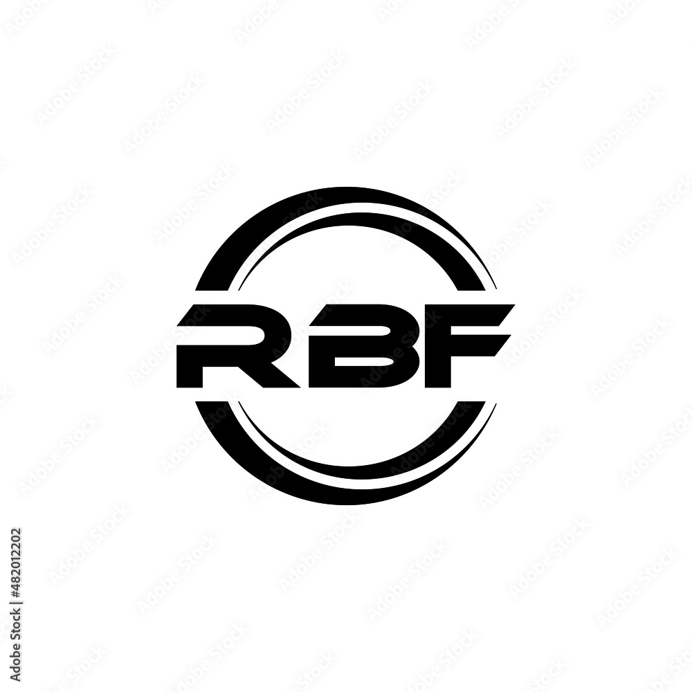 RBF letter logo design with white background in illustrator, vector logo modern alphabet font ...