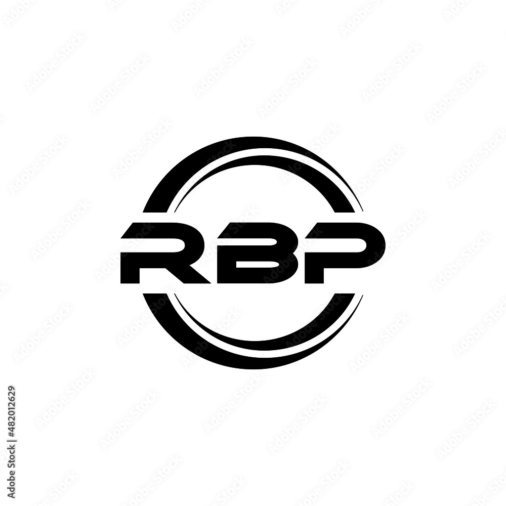 RBP letter logo design with white background in illustrator, vector ...