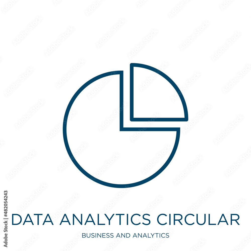 Image vectorielle Stock data analytics circular icon from business and analytics collection ...