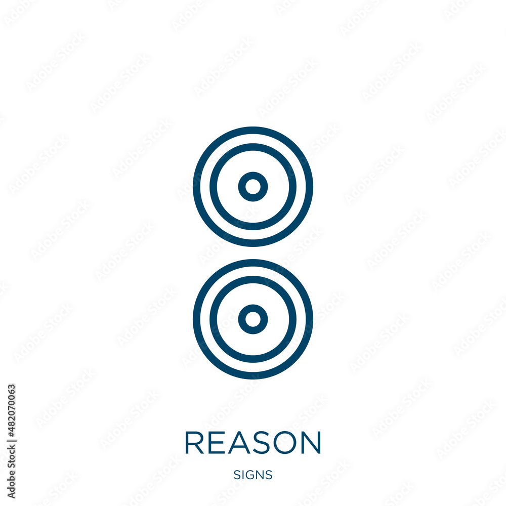 reason symbol icon from signs collection. Thin linear reason symbol ...