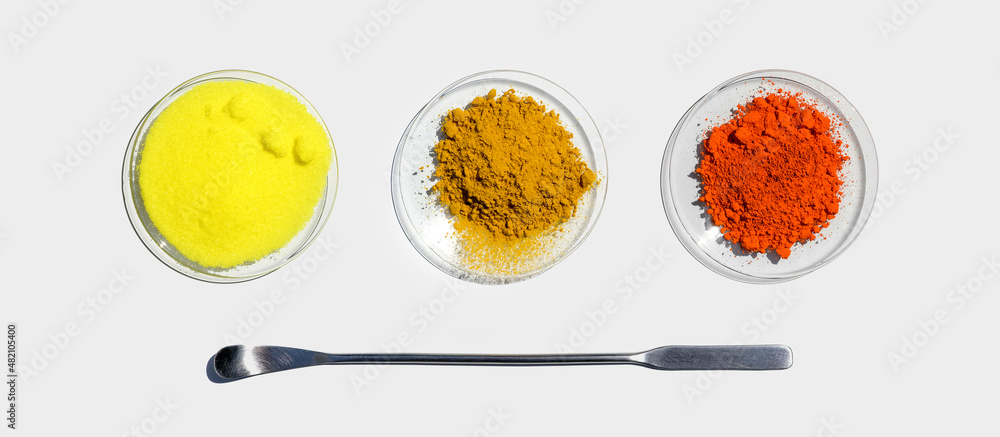 Photo Stock Lead (II,IV) oxide, Potassium Chromate and Organic Curcuma ...
