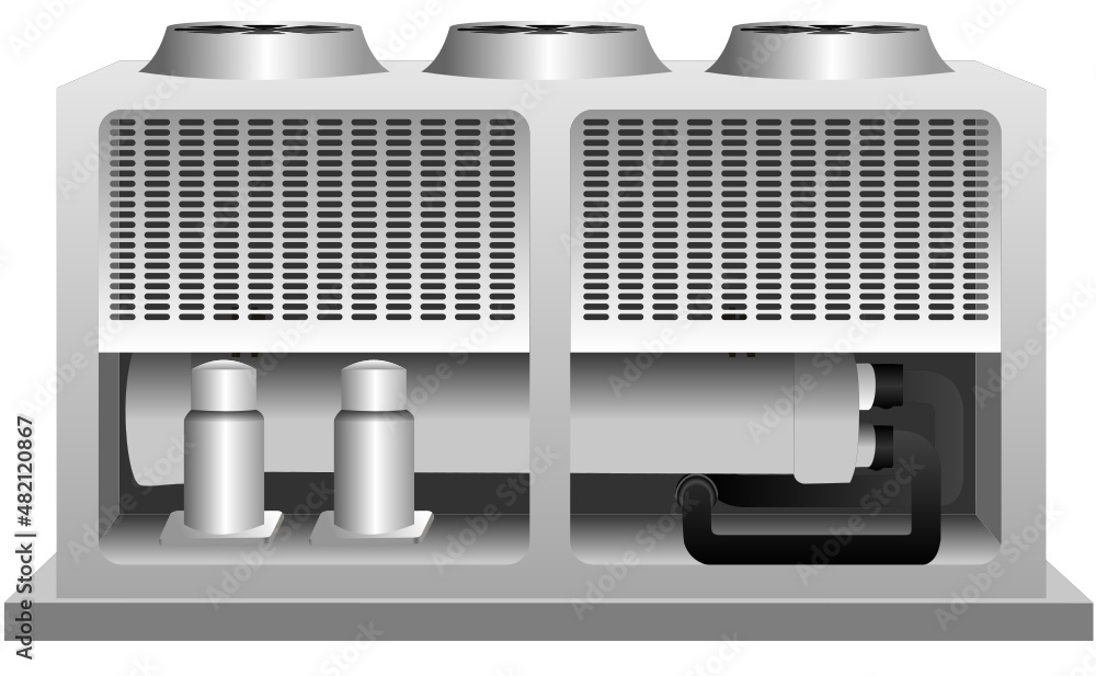 Chiller for HVAC and BMS (Building Management System Design) Stock ...
