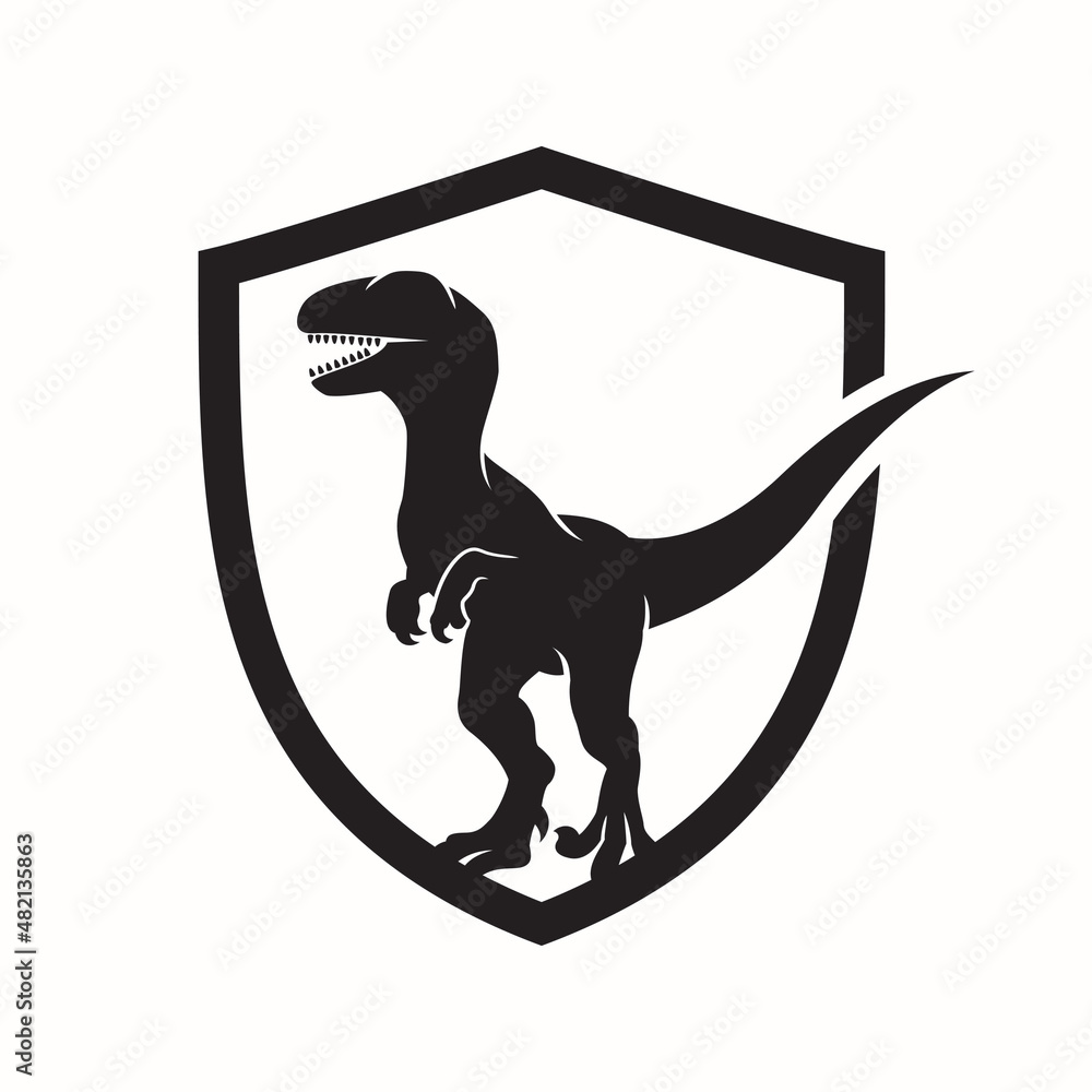 Raptor logo black and white Stock Vector | Adobe Stock