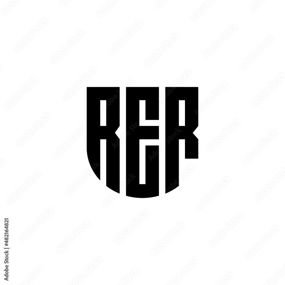 Image vectorielle Stock RER letter logo design with white background in ...