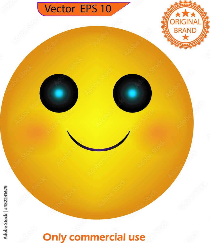 Gradient emoji beaming face with smile. Smile icon. Smiling emoticon ...