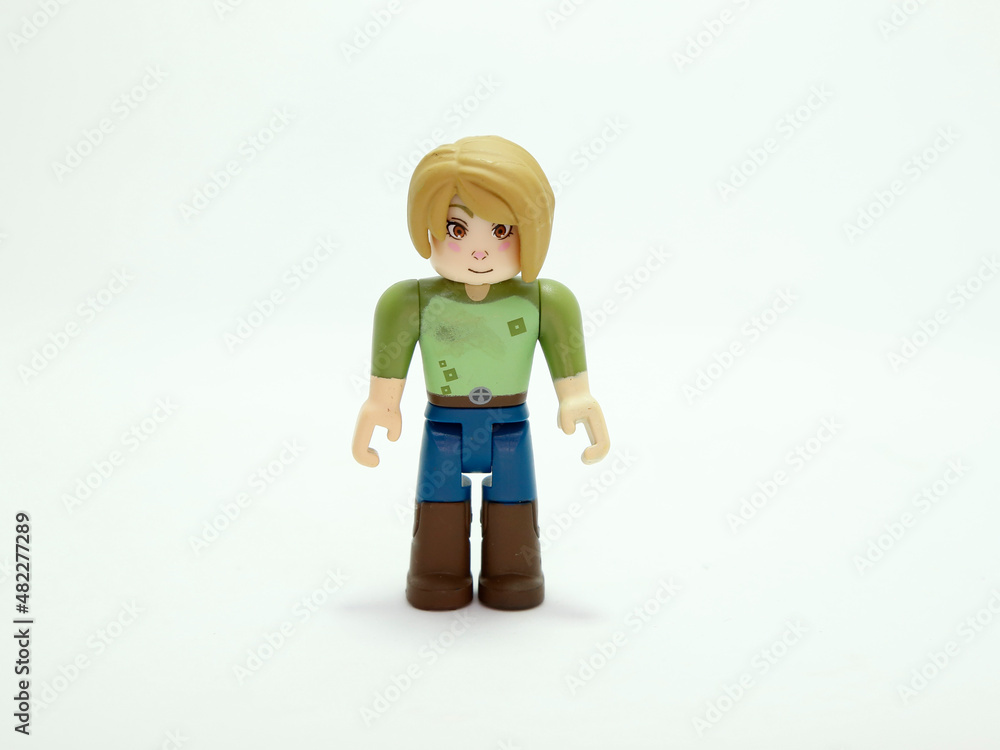 Foto de Stock Plastic toy figure with character from the Roblox video ...