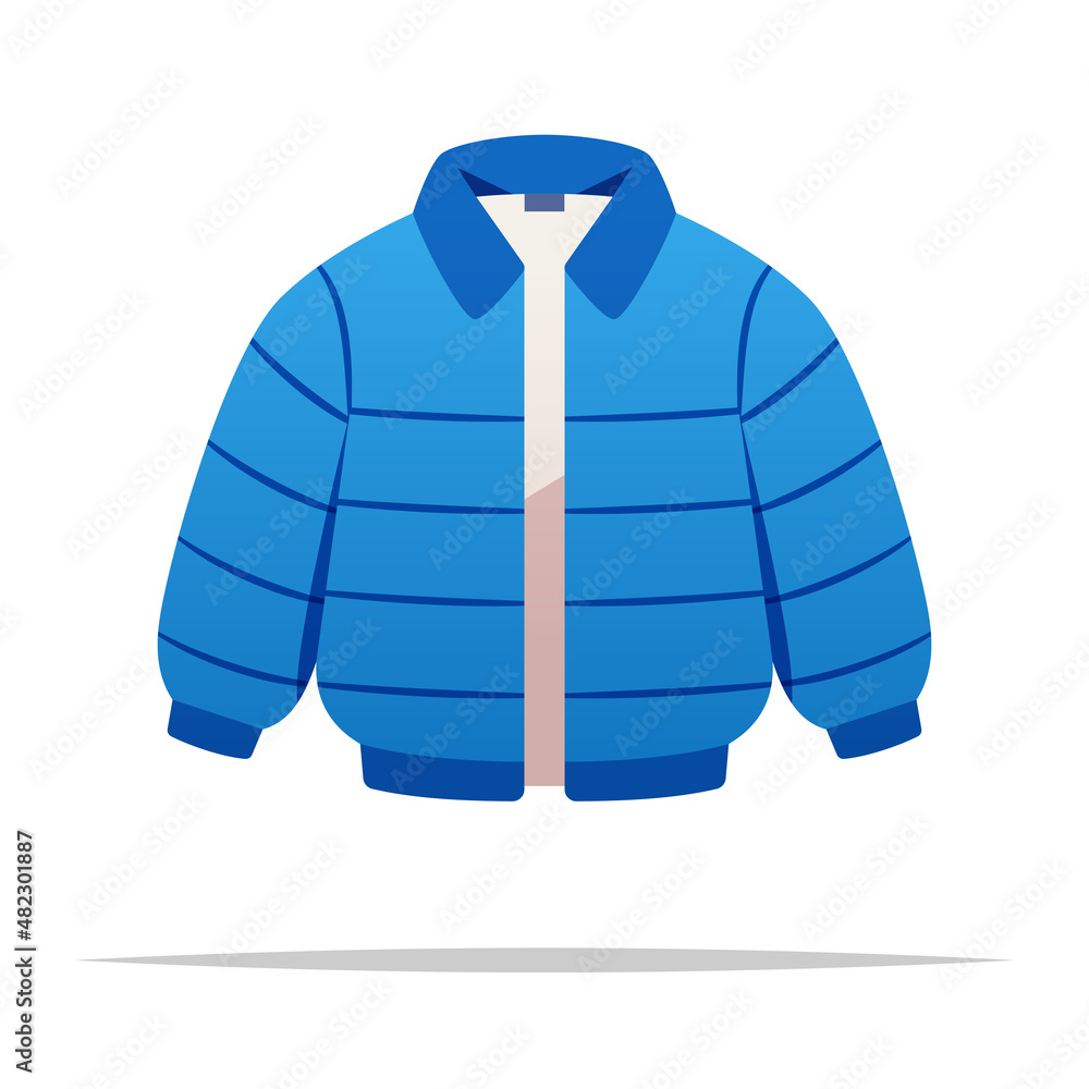 Puffer jacket vector isolated illustration Stock Vector | Adobe Stock