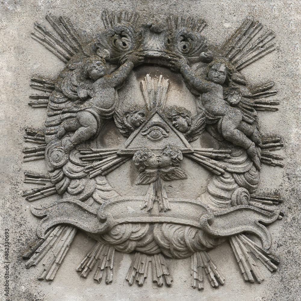 Almighty eye of God (Eye of providence, eyes of omniscience, light ...