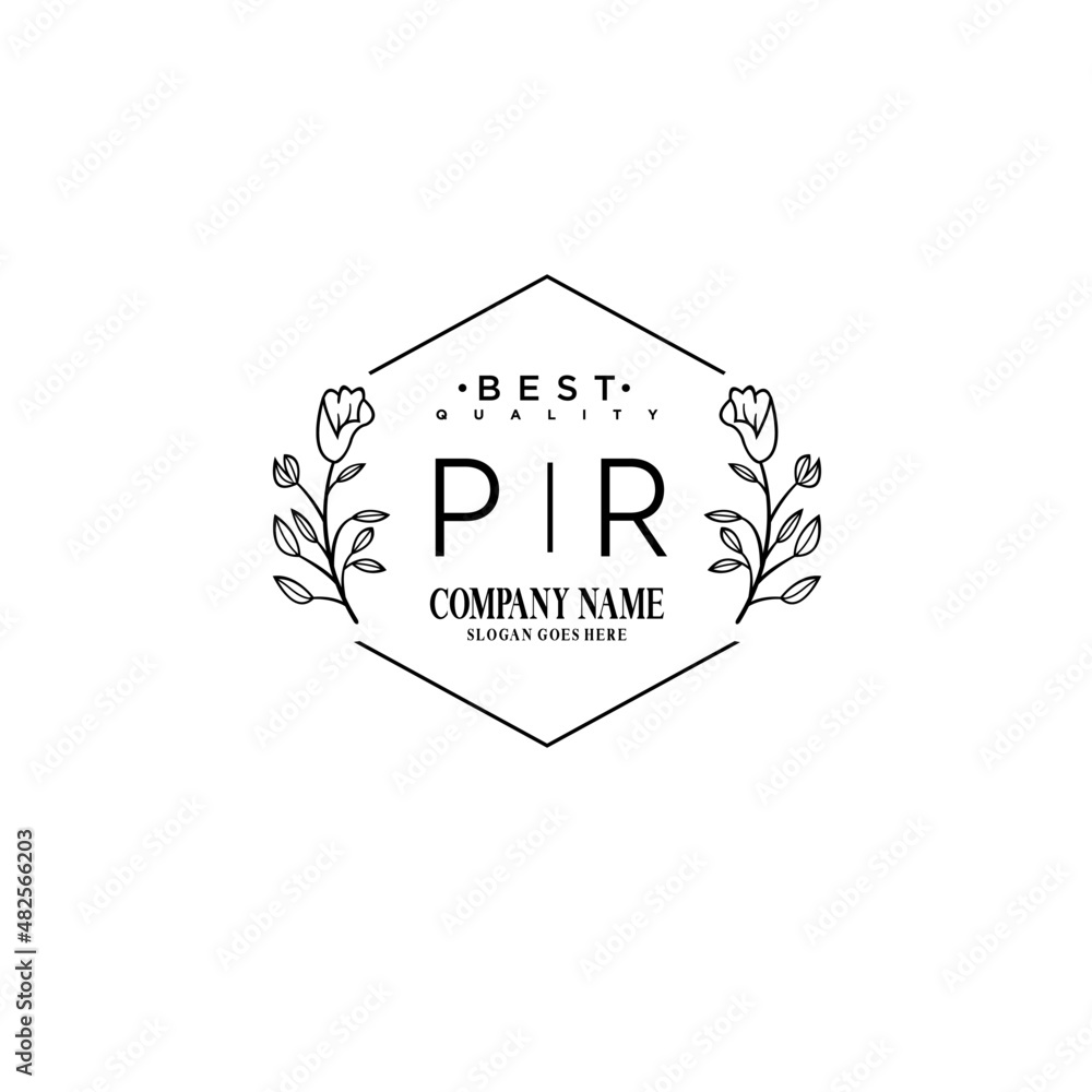 PR Hand drawn wedding monogram logo Stock Vector | Adobe Stock