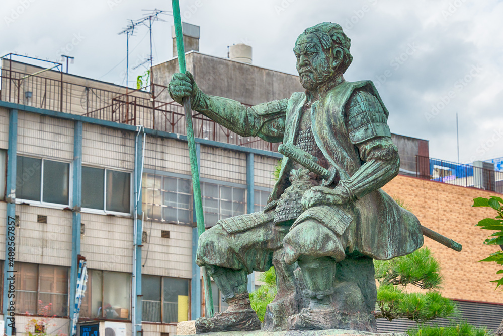 Fukui, Japan - Jul 27 2017- Statue of Shibata Katsuie (1522-1583) at ...