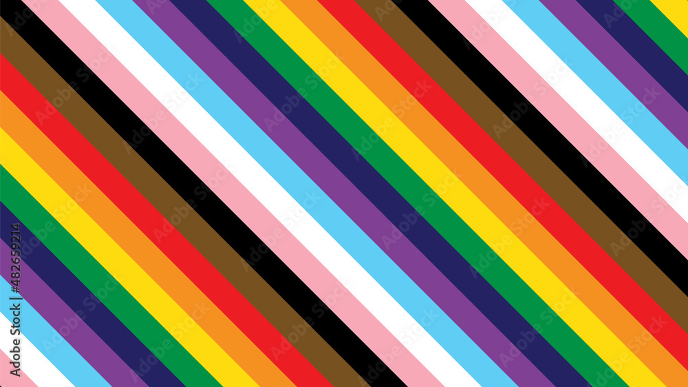 Pride Background with LGBTQ Pride Flag Colours. Rainbow Stripes Background in LGBT Gay Pride ...