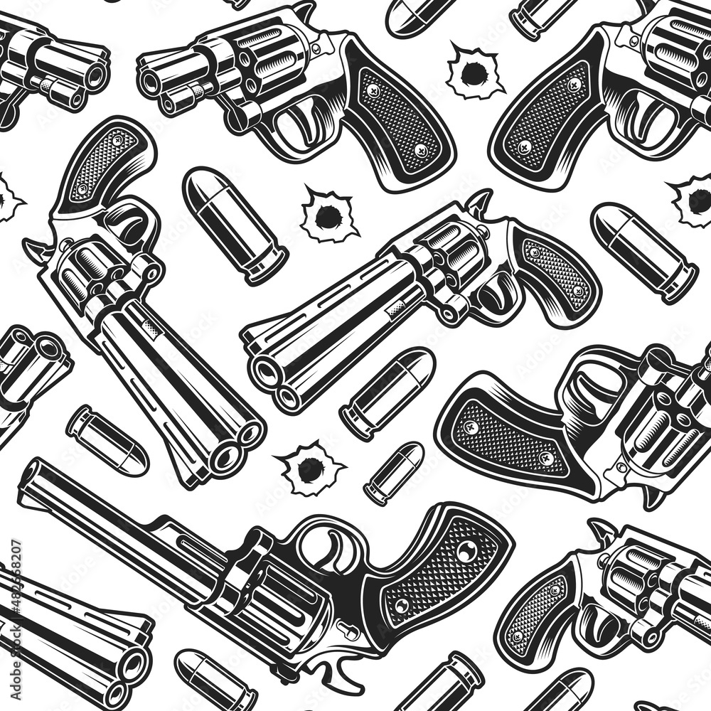 Guns seamless background, this design can be used as wallpapers for a ...