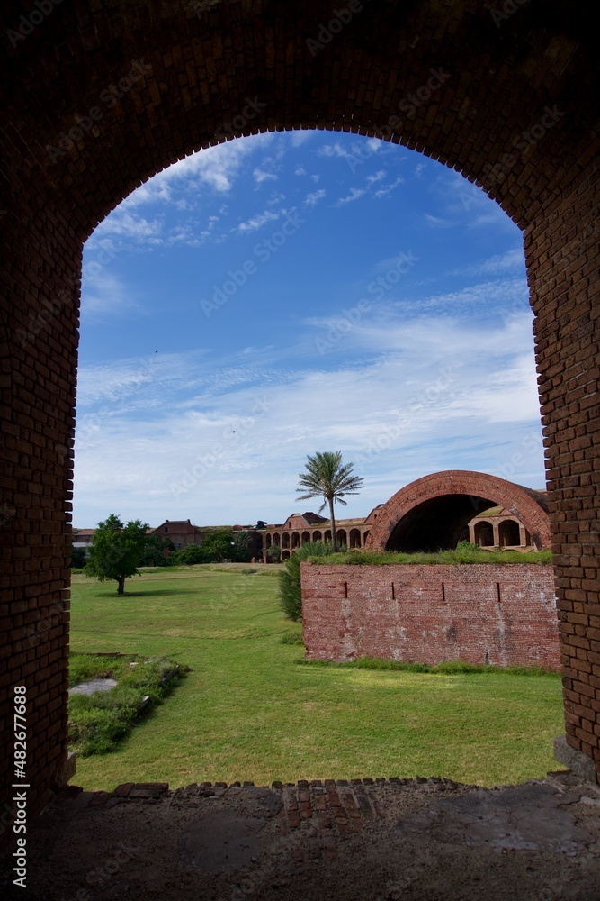 Large parade powder magazine in Fort Jefferson at Dry Tortugas National ...