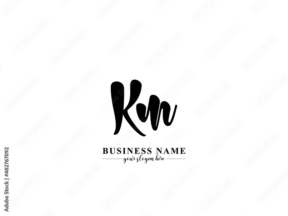 Signature KM Beautiful elegant logos, Signature Km Logo For Boutique ...