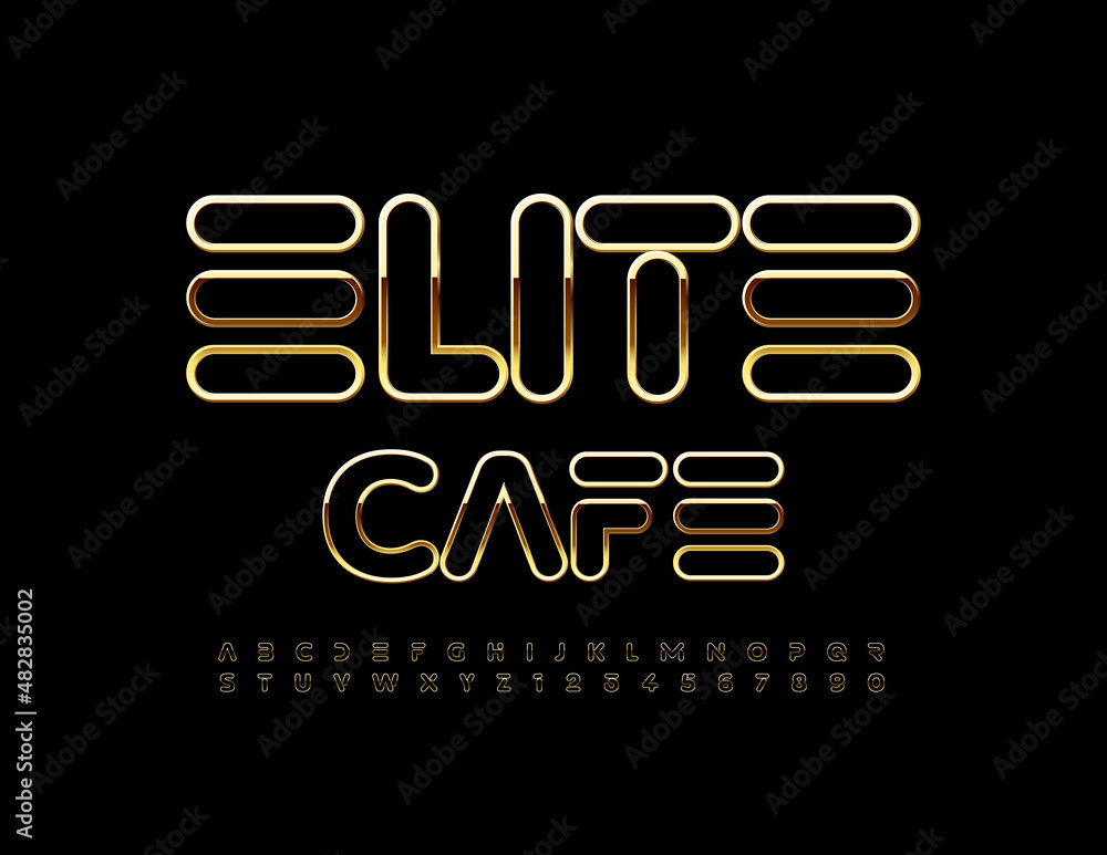 Vector exclusive logo Elite Cafe. Unique Luxury Font. Premium style ...