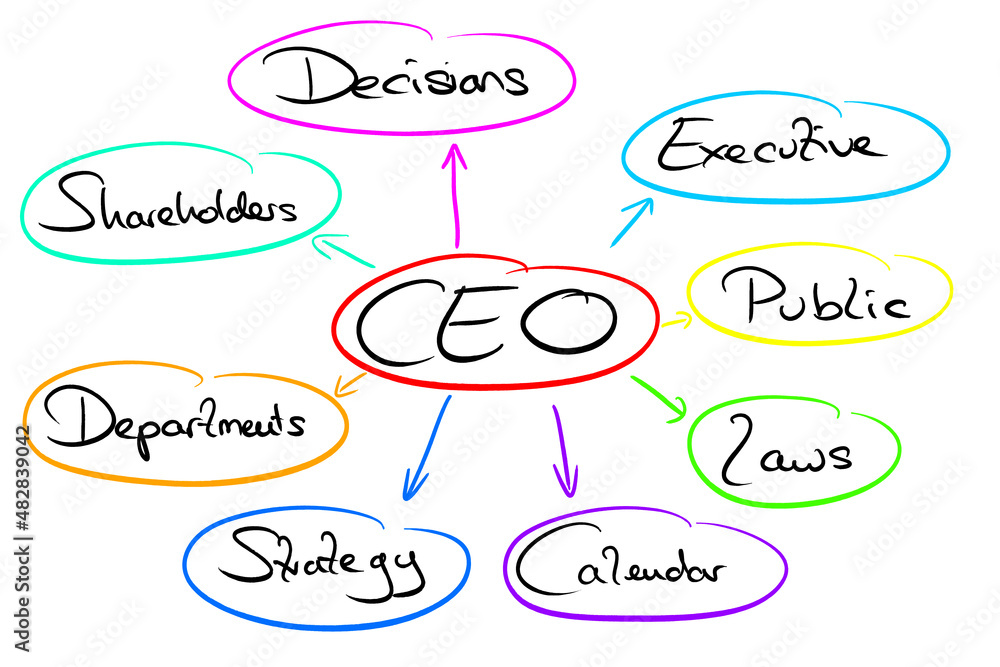 Mindmap Infografik "CEO" Stock Illustration | Adobe Stock