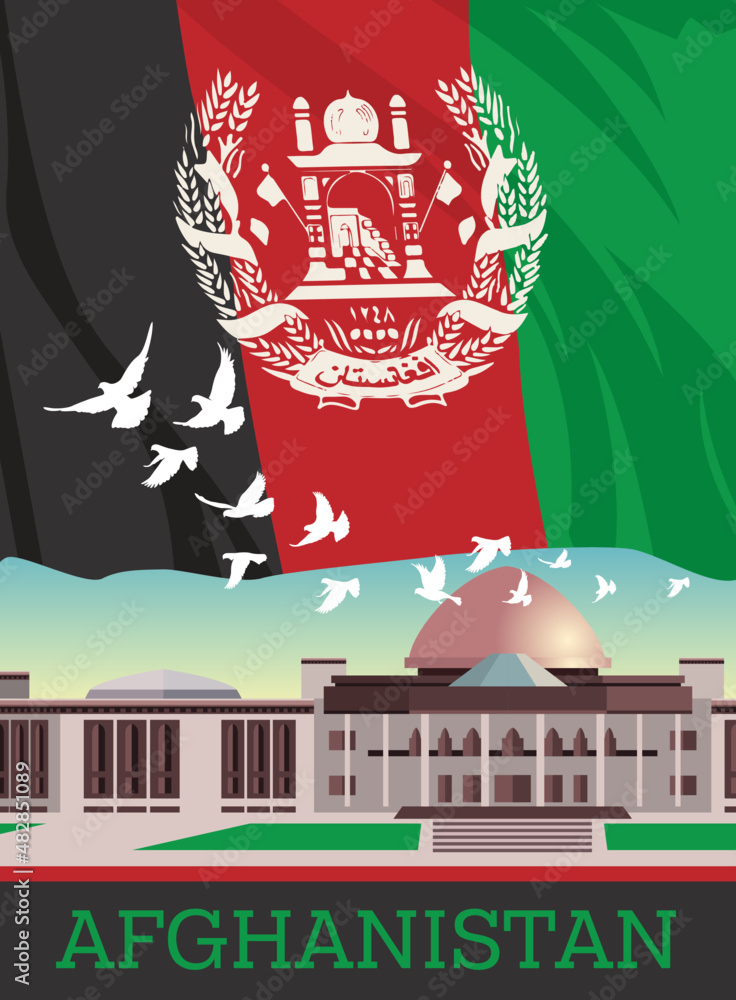 Building of the National Assembly of Afghanistan in Kabul on the ...