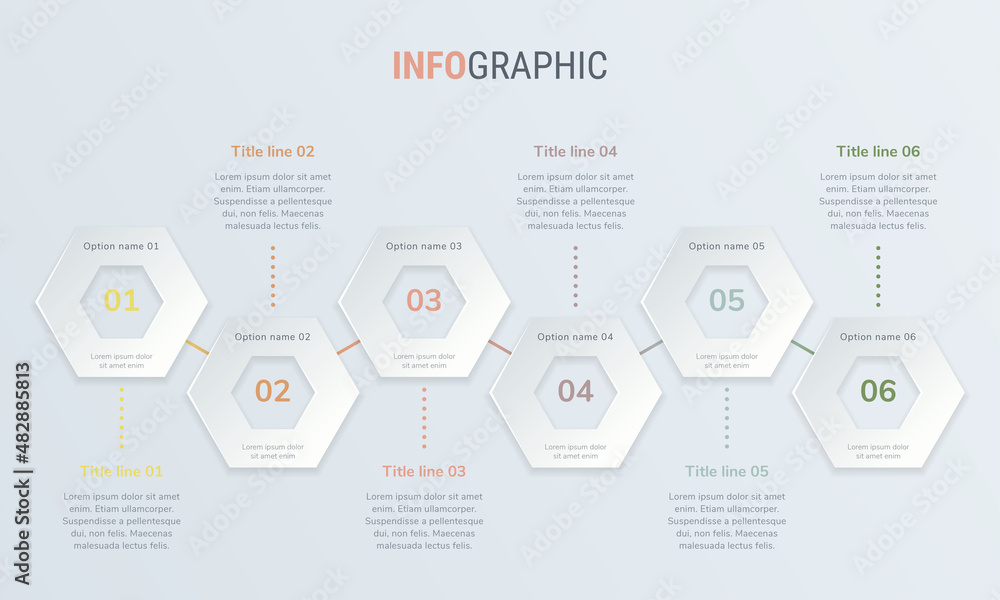 Vintage colors vector infographics timeline design template with square ...
