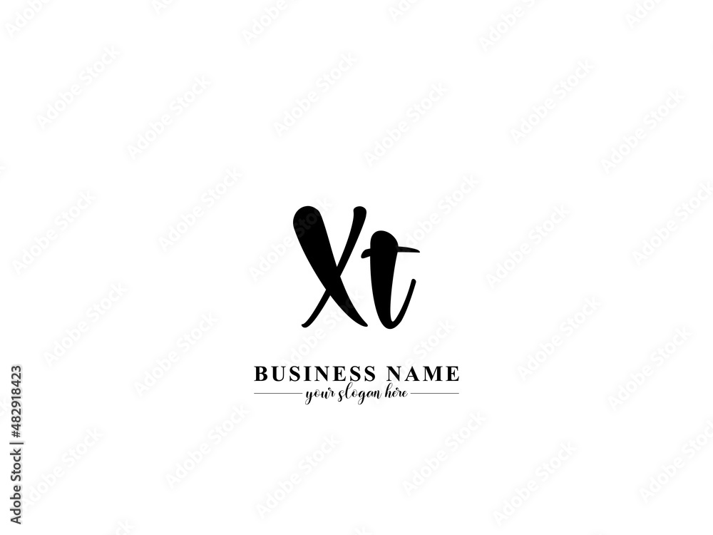 Signature XT Monogram Logo, New Luxury xt Signature Letter Logo Icon ...