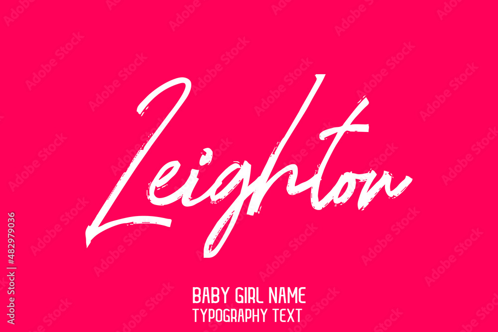 Leighton. Woman's Name Lettering Sign in Stylish Cursive Calligraphy ...