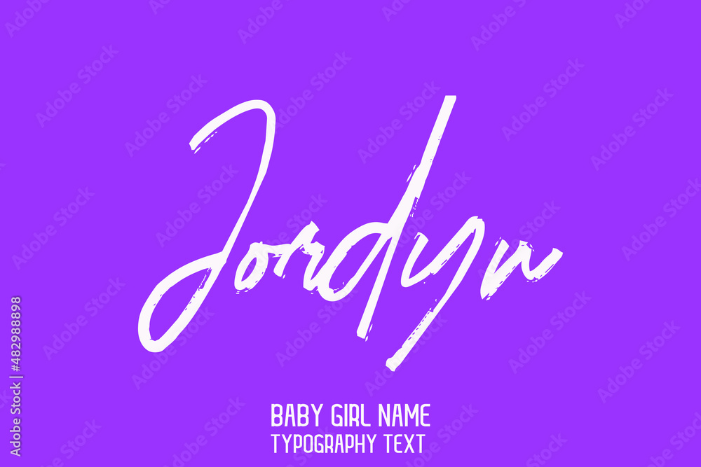 Lettering Sign in Stylish Cursive Calligraphy Text Girl Baby Name ...