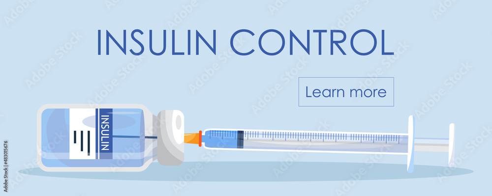 Insulin control vector. Get your Insulin injection free, a syringe for ...