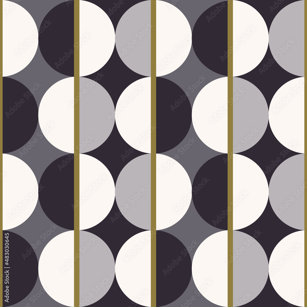 Vector retro classic color half-circle gold lines geometric shape ...