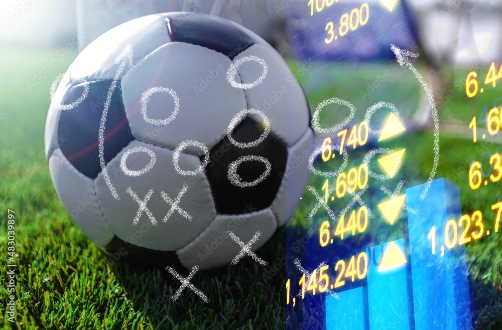 football statistic and soccer manager tactics analysis concept Stock ...