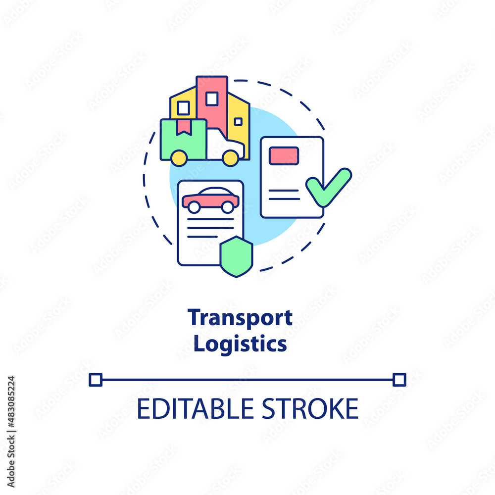 Transport logistics concept icon. Shipping and delivery. Export ...
