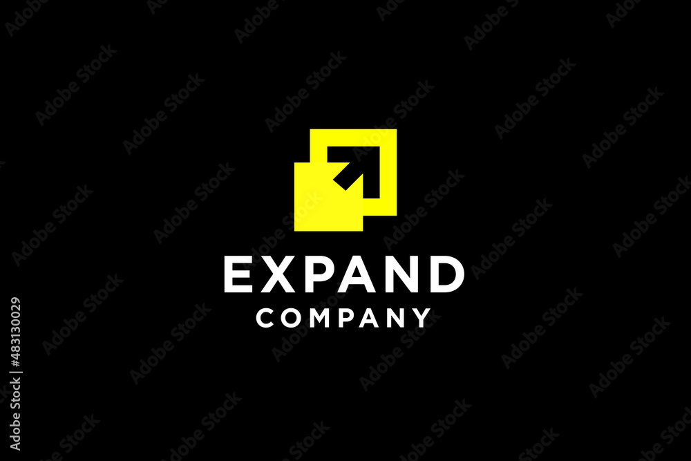 Expand logo design vector illustration. Stock Vector | Adobe Stock