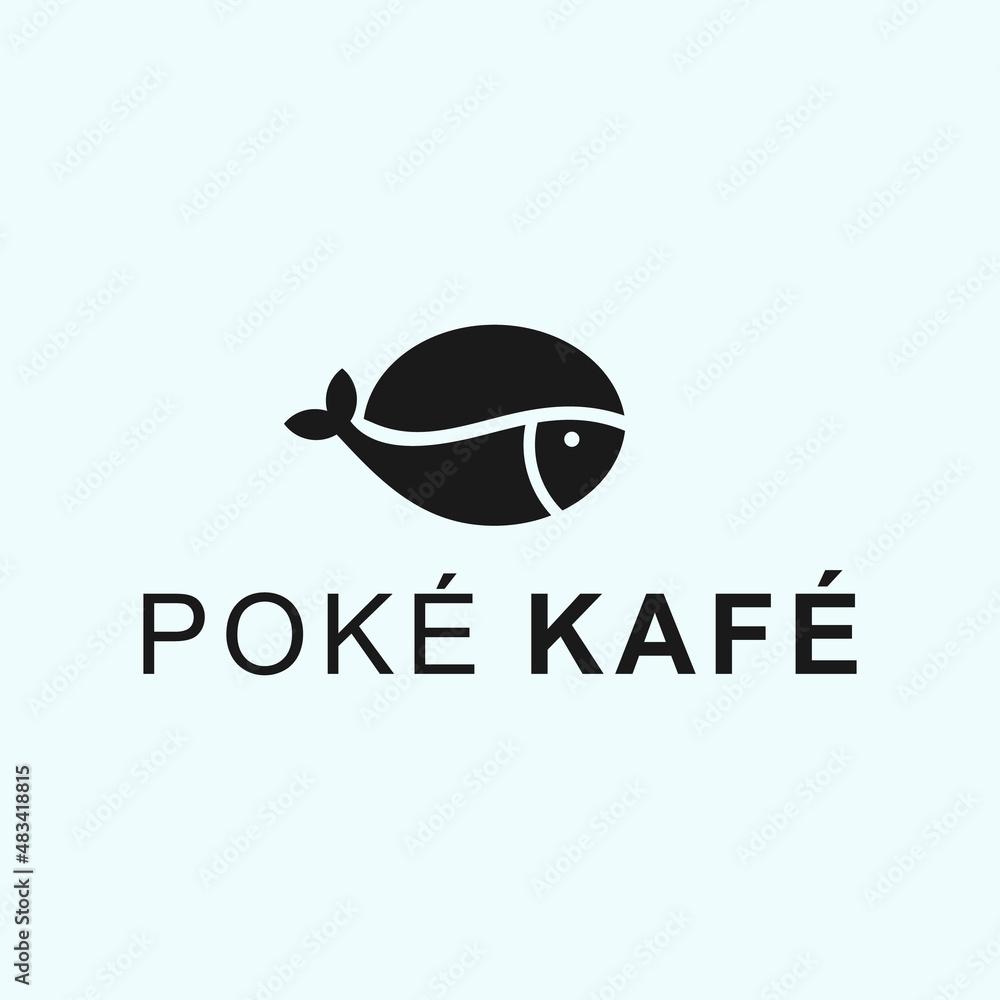 cafe poke logo. restaurant logo Stock Vector | Adobe Stock