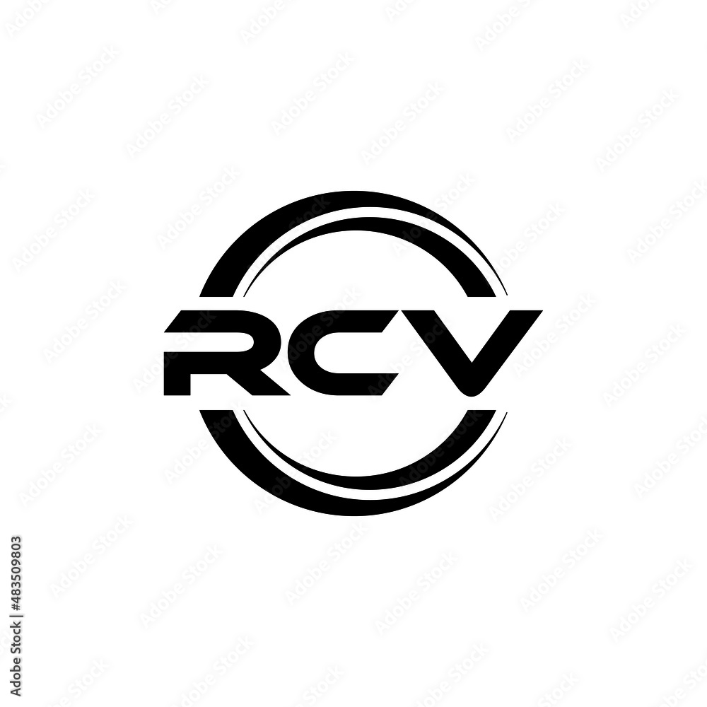 RCV letter logo design with white background in illustrator, vector ...