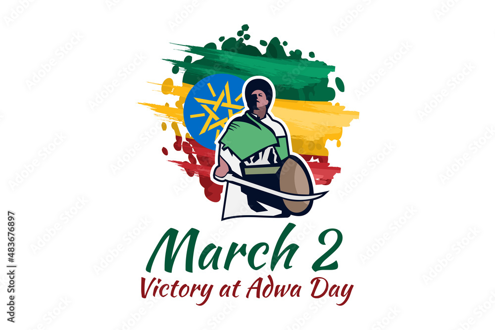 March 2, Victory at Adwa Day. Public holidays in Ethiopia vector ...