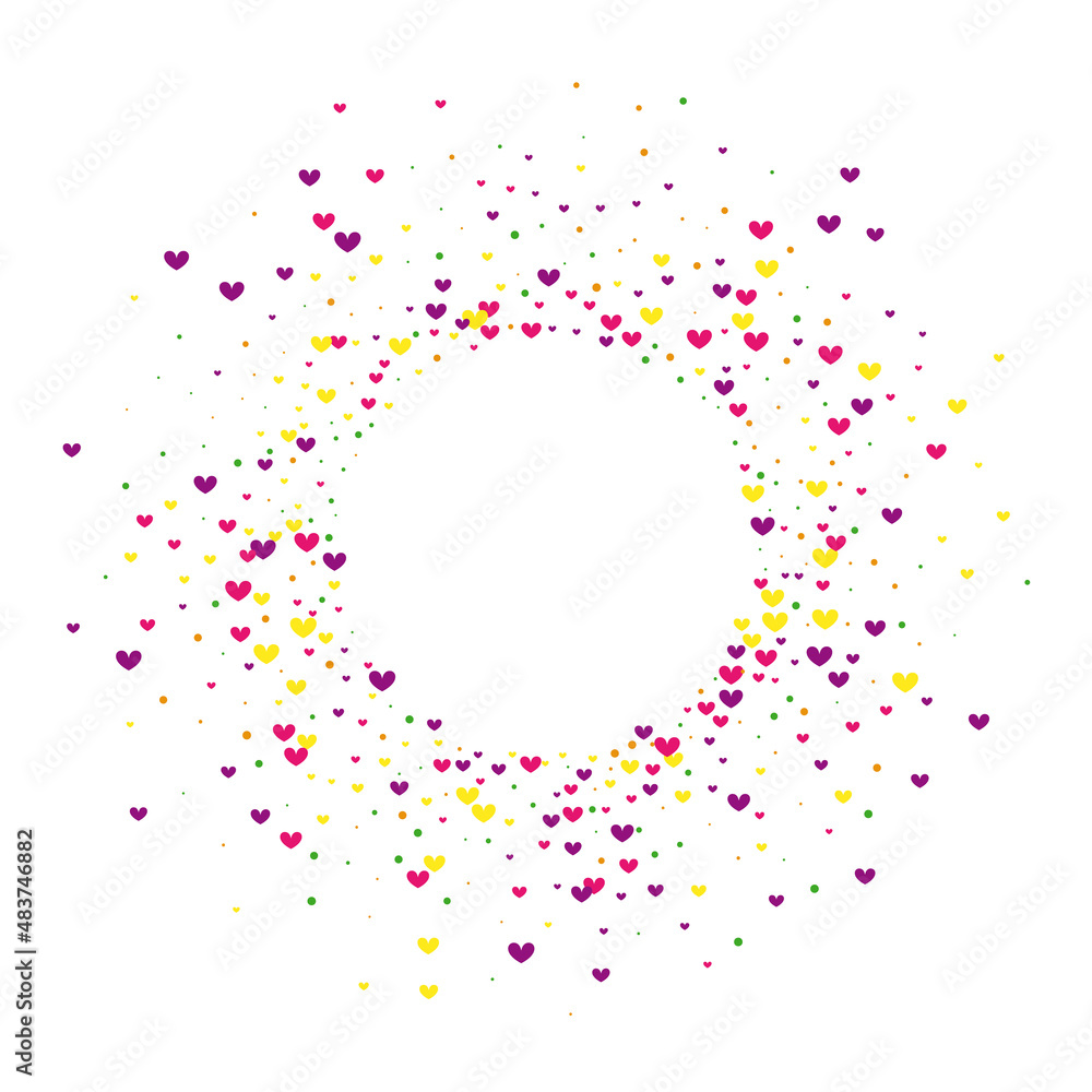 Yellow Border Circle Illustration. Rose Pattern Wallpaper. Purple ...