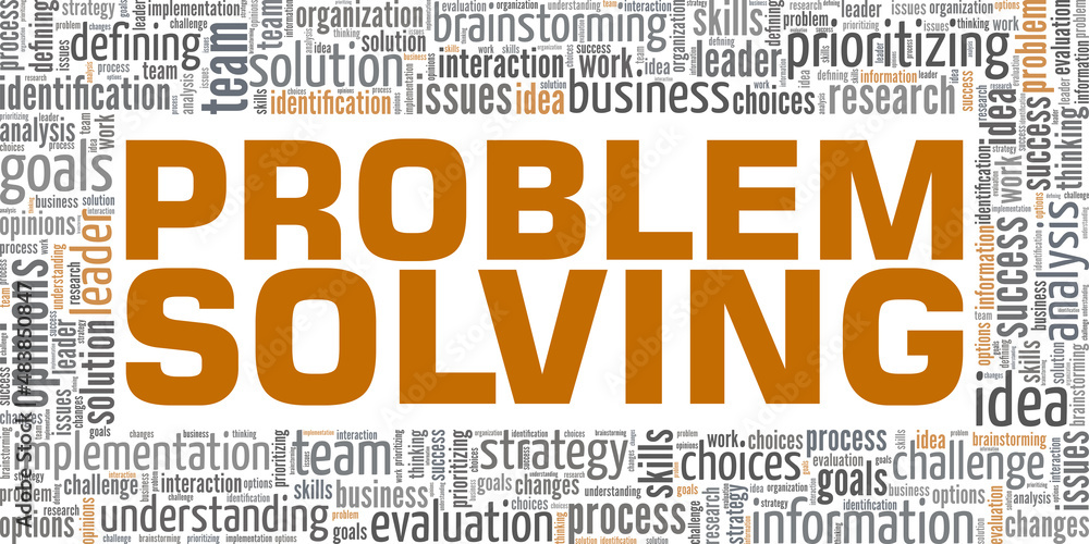 Problem Solving conceptual vector illustration word cloud isolated on ...