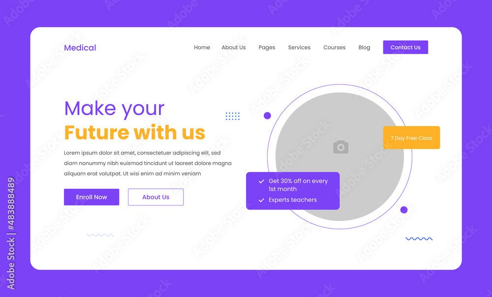Corporate business website landing page ui template design. Creative ...