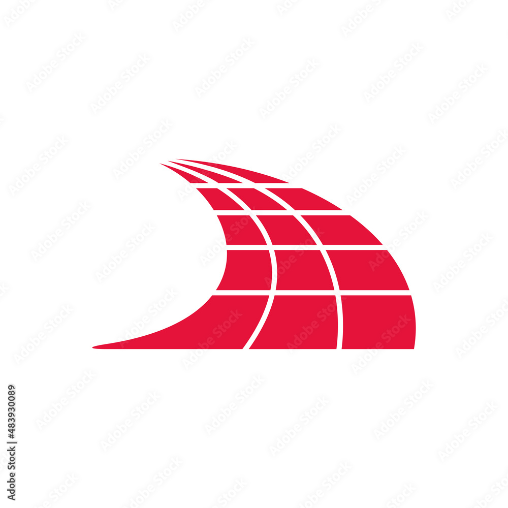 Curvy road drawing. vector symbol Stock Vector | Adobe Stock