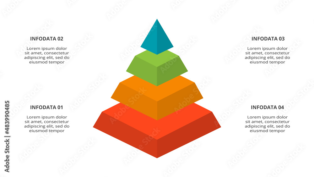 Vector pyramid up arrows infographic, diagram chart, triangle graph ...