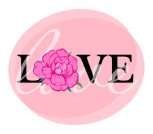 Vintage Pink Roses Script Art Print Free Stock Photo - Public Domain ...