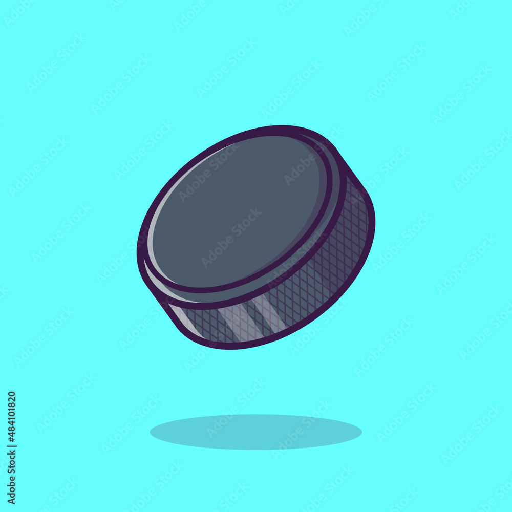Hockey Puck Cartoon Vector Icon Illustration. Sport Object Icon Concept ...