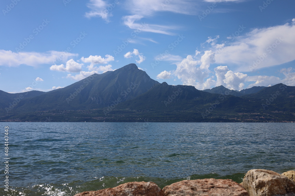 Torri del Benaco, Italy, Lake Garda, August 2021 View of the lake and ...
