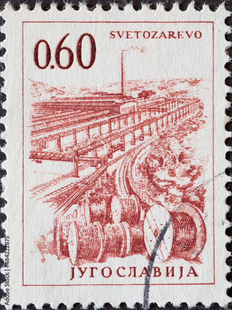 Yugoslavia - circa 1961 : a postage stamp from Yugoslavia, showing a ...
